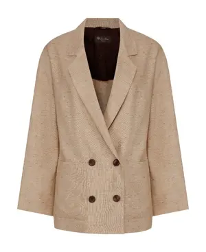 Loro Piana Double-breasted Tweed Blazer