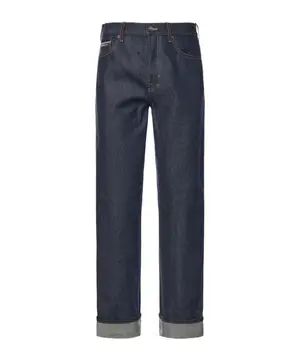 Gucci Logo Patch Denim Trousers