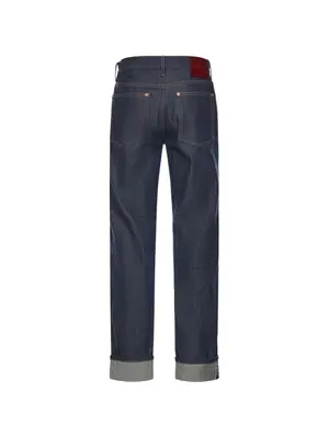 Gucci Logo Patch Denim Trousers