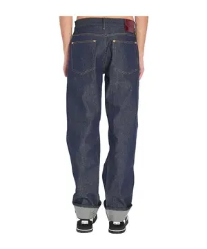 Gucci Logo Patch Denim Trousers