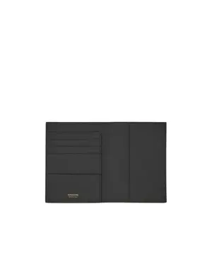 FERRAGAMO Gancini Plaque Bi-fold Wallet - Black