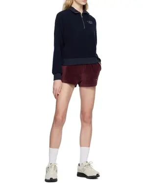 SPORTY  RICH Sporty & Rich Half-zip Fleece Sweatshirt