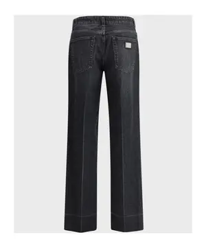 Dolce & Gabbana Logo Plaque Straight Leg Jeans