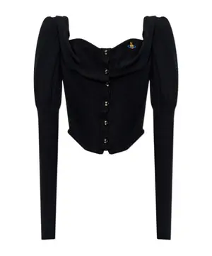 VIVIENNE WESTWOOD Puff-sleeved Corset Cardigan