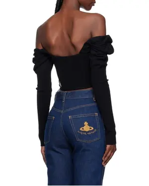 VIVIENNE WESTWOOD Puff-sleeved Corset Cardigan