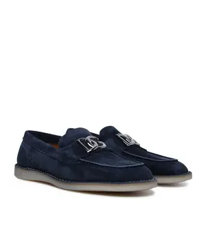 Dolce & Gabbana Dg Logo Plaque Loafers - Black
