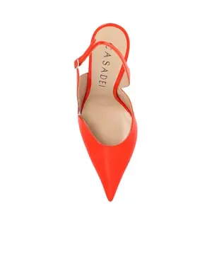 Casadei Pointed Toe Slingback Pumps - Red