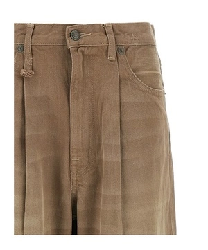 R13 Damon Pleated Jeans - Brown