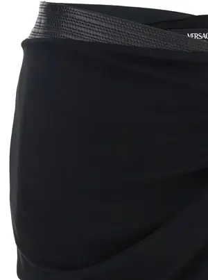 Versace Embellished Draped Skirt