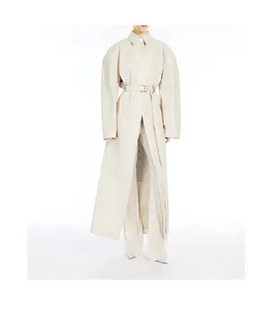 Sportmax Perforated Belted Long-sleeved Coat