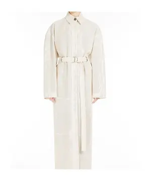 Sportmax Perforated Belted Long-sleeved Coat