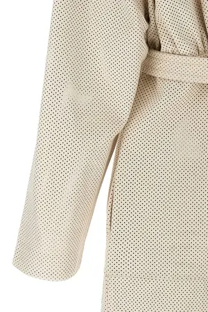 Sportmax Perforated Belted Long-sleeved Coat