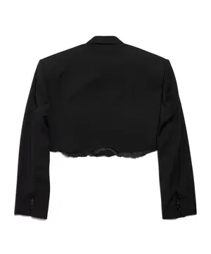 Balenciaga Cropped Single-breasted Blazer With Cut-out Detail