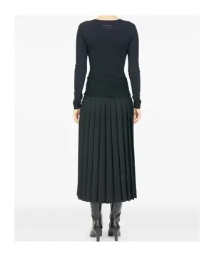 MAISON MARGIELA Mid-rise Pleated Midi Skirt