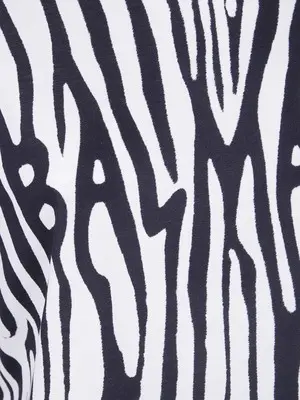 Balmain Zebra Print Cropped Top