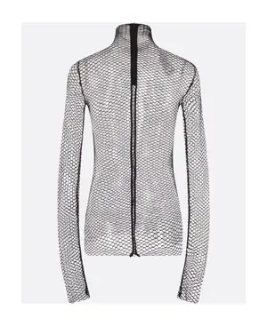Red Valentino Mock Neck Mesh Top