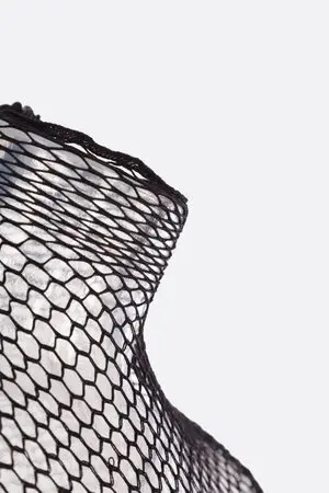 Red Valentino Mock Neck Mesh Top