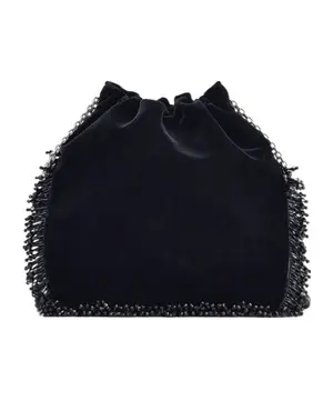 ROGER VIVIER Pilgrim Velvet Drawstring Bag With Crystal Embellishments