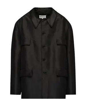 MAISON MARGIELA Long-sleeved Buttoned Jacket - Black