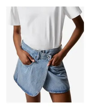 Coperni Wrap Around Denim Skirt