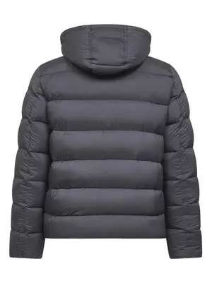 Herno Hooded Quilted Bomber Jacket With Drawstring Hem - Anthracite