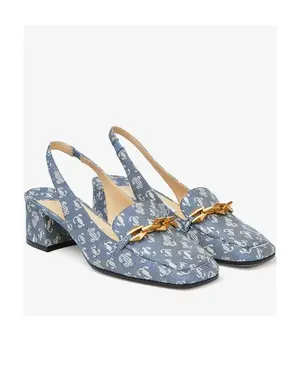 JIMMY CHOO Diamond Tilda Slingback 45 Block Heel Shoes