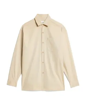 AMI Paris Logo-printed Long-sleeved Buttoned Shirt