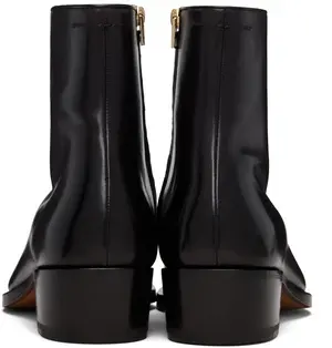 TOM FORD Leather Zip Boots - Black