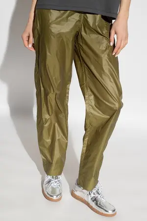 GANNI Logo Printed Elastic Waist Trousers