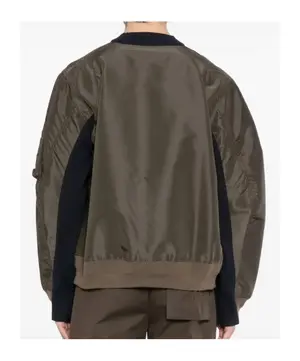 Sacai Sponge Sweatshirt With Zippered Sleeve Pockets