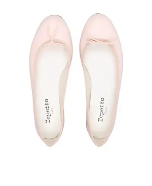 Repetto Ballerina Flats With Bow Detailing - Nude