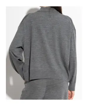 ANINE BING Buttoned Polo Top - Gray