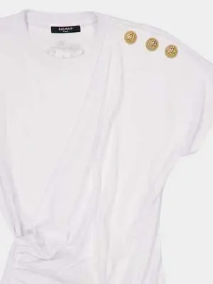 Balmain Short-sleeved Draped T-shirt - No