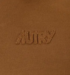 AUTRY Logo Embroidered Hoodie - Brown
