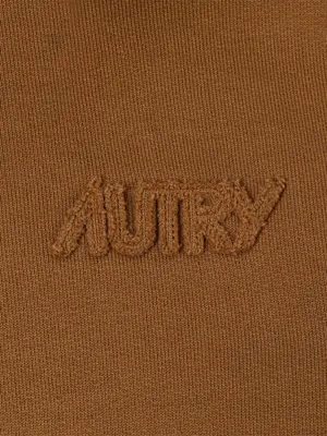 AUTRY Logo Embroidered Hoodie - Brown