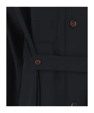 LEMAIRE Pleated Shirt Dress In Light Wool Gabardine