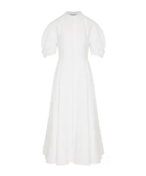 Gabriela Hearst Short Sleeve Dress - White