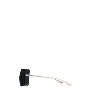 Alexander McQueen T-bar Visor Sunglasses - Black/silver