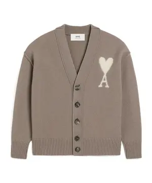 AMI Paris De Coeur Knitted Cardigan