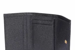 Dolce & Gabbana Dolce Gabbana Logo Plaque Trifold Wallet - Black
