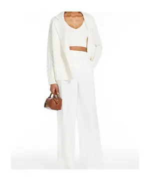 Max Mara Micio Double-breasted Cable-knit Cardigan - Vanilla