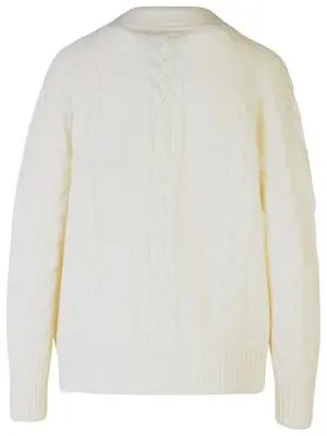 Max Mara Micio Double-breasted Cable-knit Cardigan - Vanilla