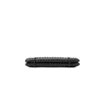 Bottega Veneta Woven Pattern Chain Handbag - Black