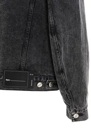 We11Done Logo Patch Denim Jacket - Black