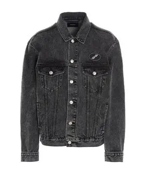 We11Done Logo Patch Denim Jacket - No