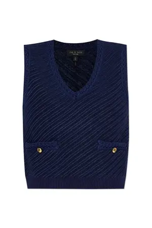 RAG  BONE Rag & Bone Knitted Vest With Button Detail