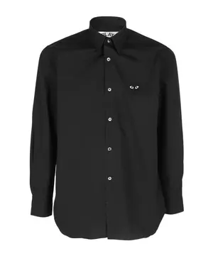 Play Comme Des Garcon Heart-patch Poplin Shirt - No