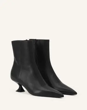 LANVIN Pointed Toe Side Zip Ankle Boots