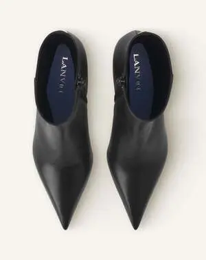 LANVIN Pointed Toe Side Zip Ankle Boots