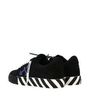 Off-White Vulcanized Lace-up Sneakers With Suede Details - Black